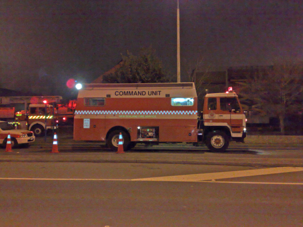 FIREFIGHTERS IN ACTION TIP TOP FACTORY CHRISTCHURCH